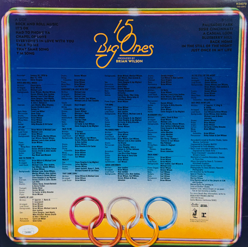 The Beach Boys "15 Big Ones" Vinyl