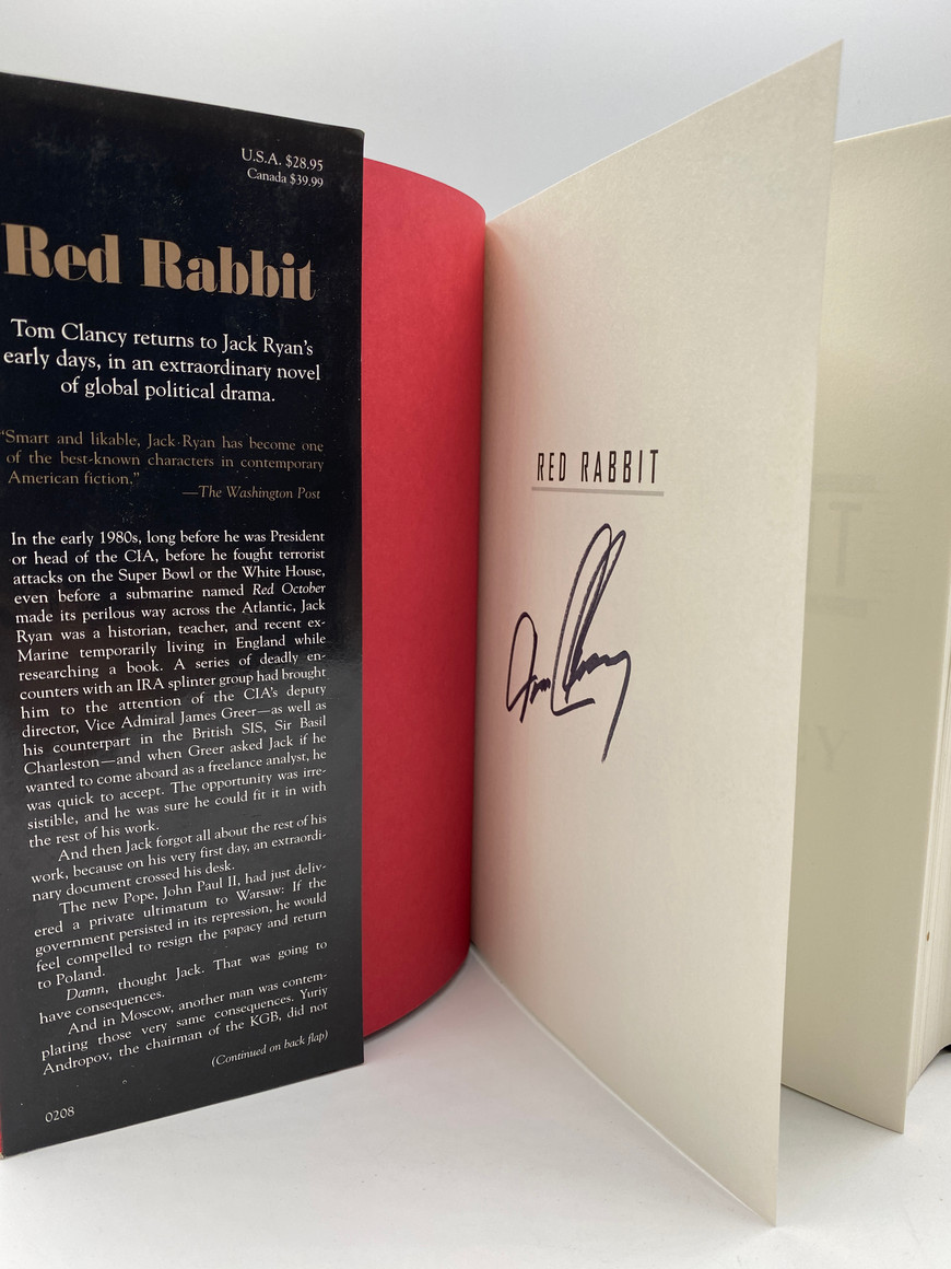 Tom Clancy Signed Book - Red Rabbit