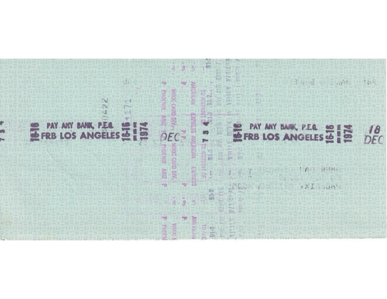 Warren Beatty Hand-Signed 1974 Personal Bank Check