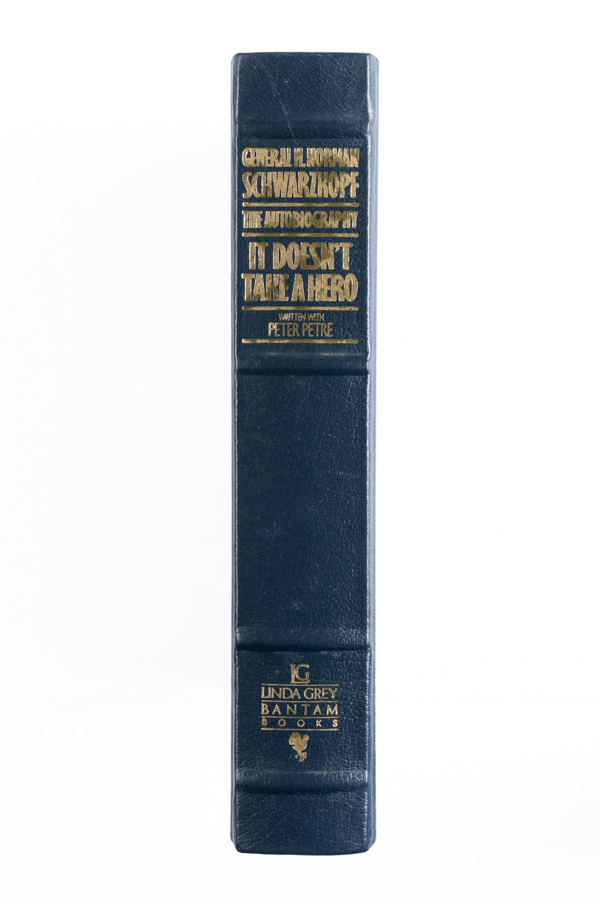 Gen. Schwarzkopf Signed First Edition — It Doesn't Take A Hero