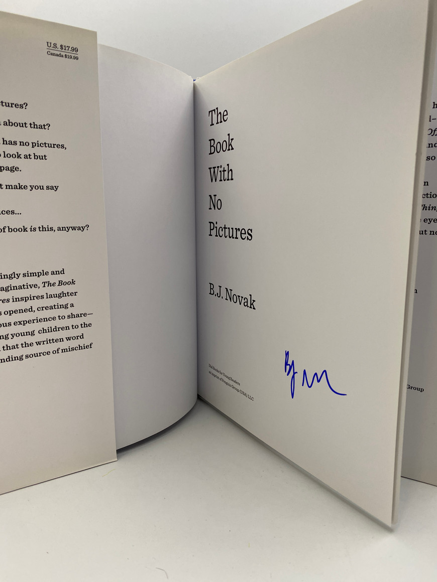 Book With No Pictures - B.J. Novak (Signed Book)