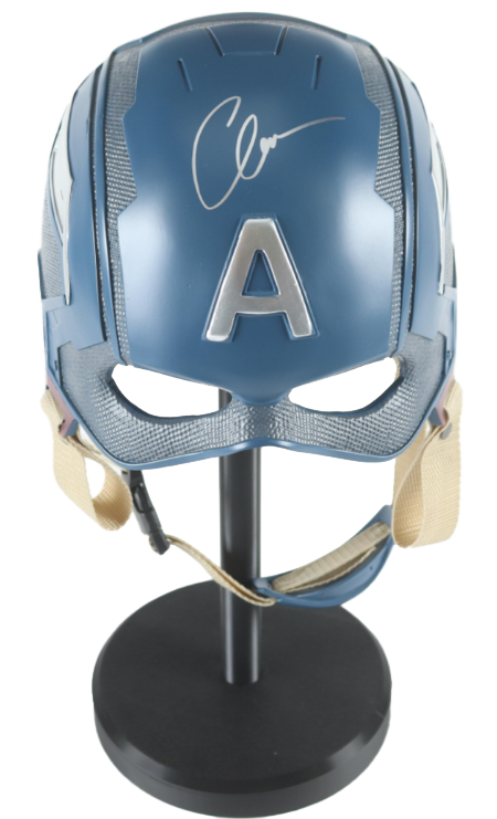 Chris Evans Signed "Captain America" Full-Size Helmet - Chris Evans ...