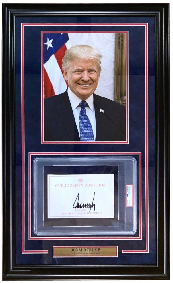 Donald Trump Signed Custom Framed Book Insert Display - Donald Trump ...