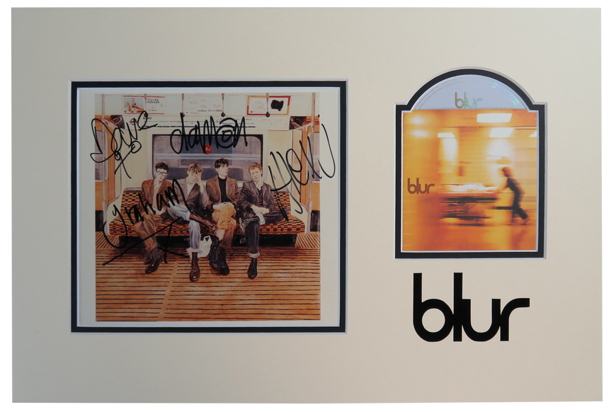 Blur Signed Matted Display - Blur (Signed Sheet Music)