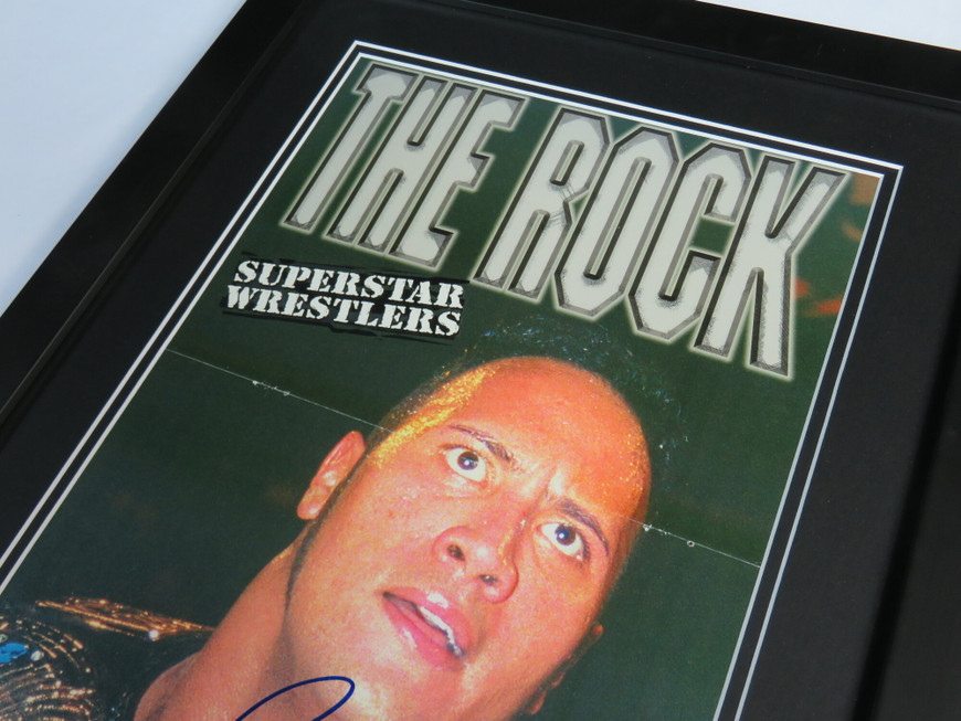 The Rock Dwayne Johnson Signed Framed Display - The Rock Dwayne Johnson ...