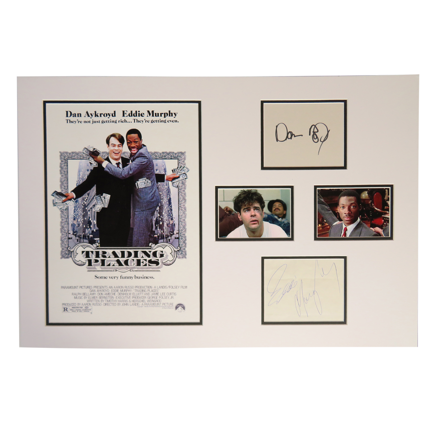 Trading Places Cast Signed Matted Display - Eddie Murphy and Dan ...