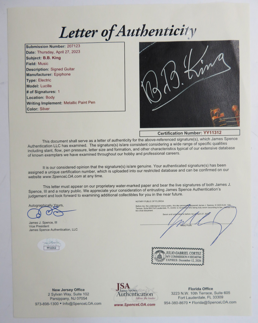 B.B. King Signed "Lucille" Guitar - Premiere Collectibles