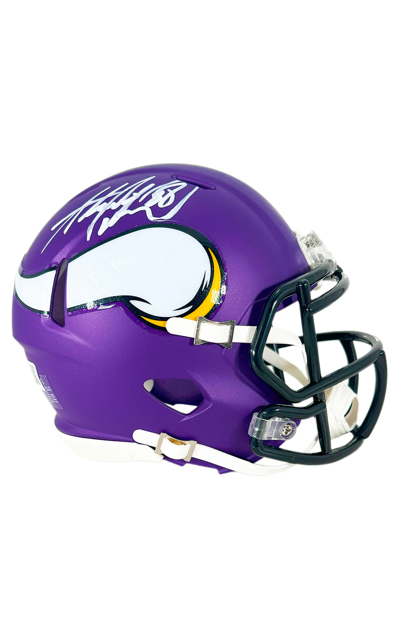 Adrian Peterson Signed Minnesota Vikings Speed Mini Football Helmet ...