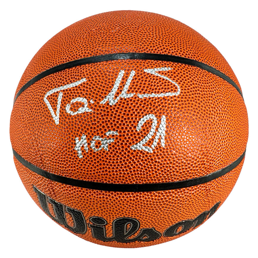Toni Kukoc Signed HOF 21 Inscription Wilson Authentic Series Basketball ...