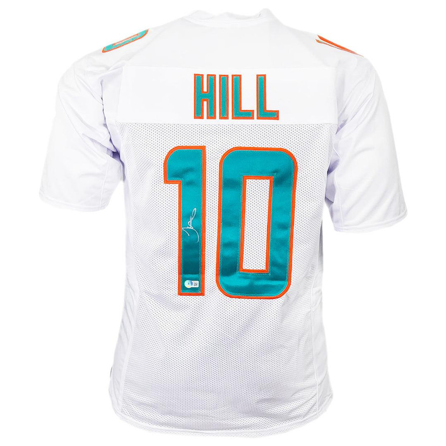 Tyreek Hill Signed Miami White Football Jersey (Beckett)