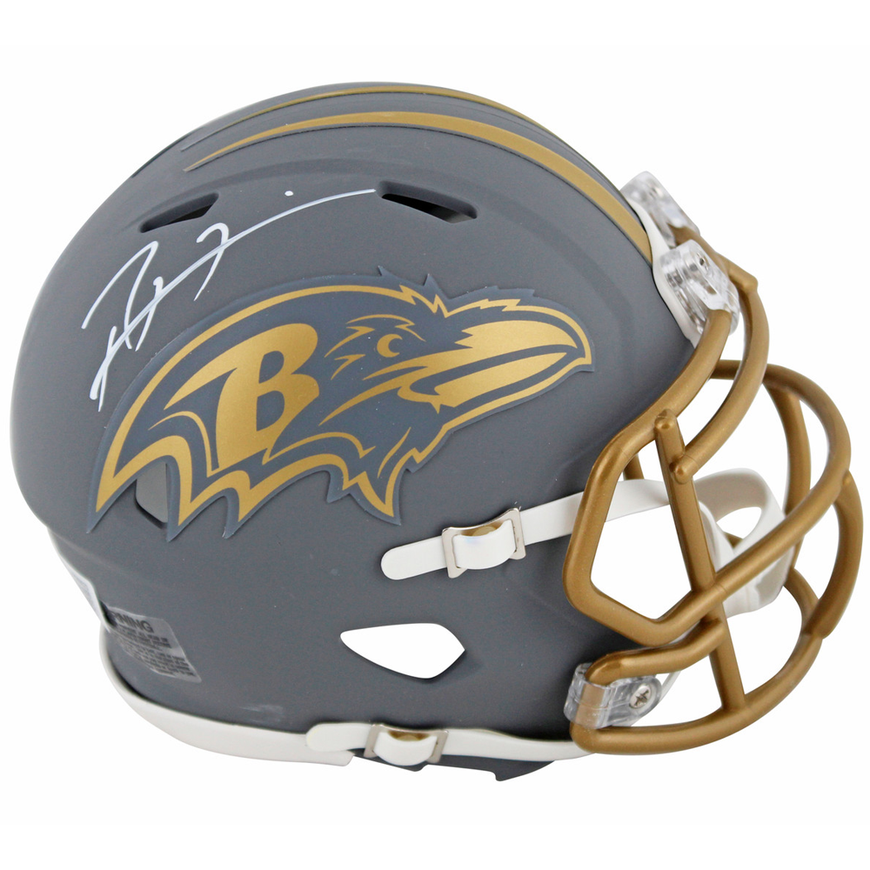 Ray Lewis Signed Baltimore Ravens Slate Alternate Speed Mini Football ...