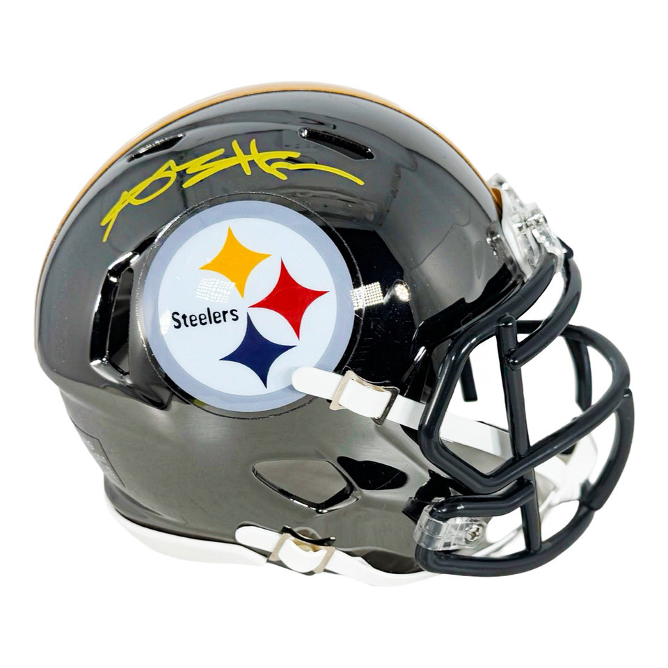 Antonio Brown Signed Pittsburgh Steelers Chrome Mini Football Helmet ...