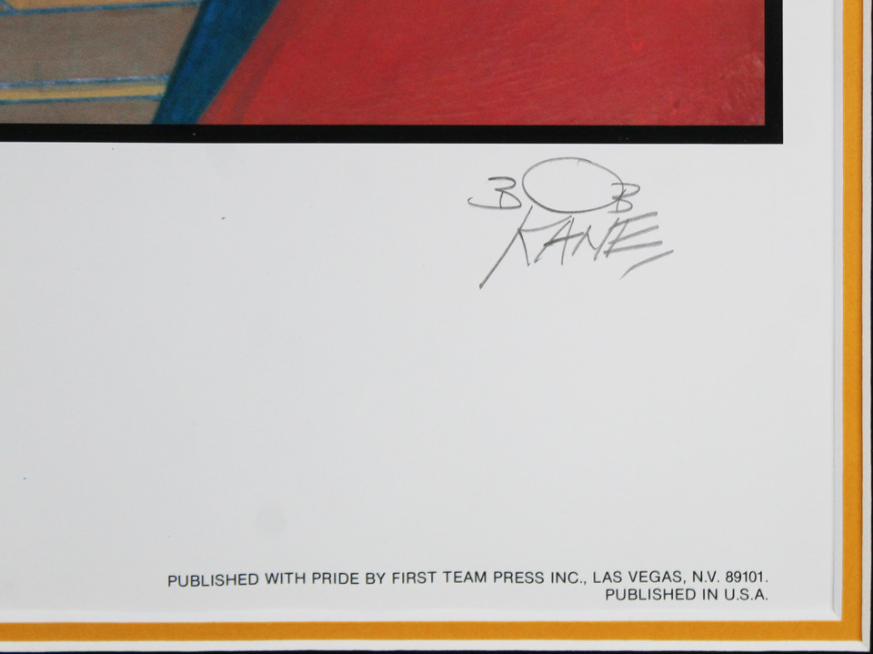Bob Kane Batman Authentic Signed & Framed 22x30.5 Lithograph BAS #AD64169