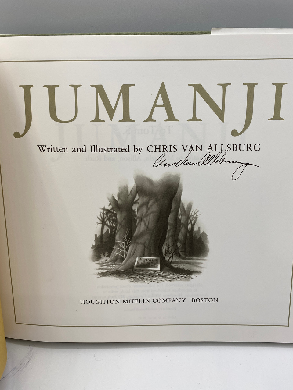 Jumanji - Chris Van Allsburg (Signed Book)
