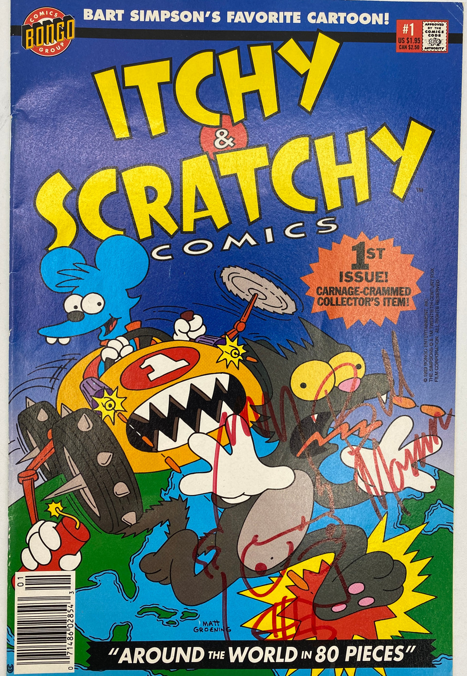Itchy and Scratchy #1 Comic Book - Bill Morrison (Signed Comic Book)