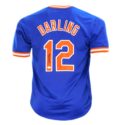 Ron Darling Signed New York Blue Baseball Jersey Blue (JSA)