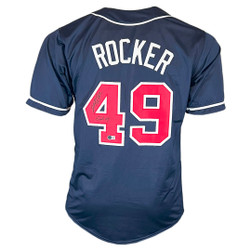 John Rocker Signed F*** NY Inscription Atlanta Navy Baseball Jersey ...
