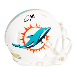 Chase Edmonds Signed Miami Dolphins Speed Mini Replica Football Helmet ...