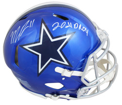 Cowboys Micah Parsons "21 DROY" Signed Flash F/S Speed Proline Helmet ...