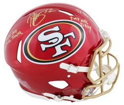 49ers Patrick Willis "3x Insc" Signed Flash F/S Speed Proline Helmet ...