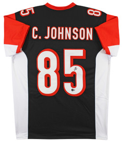 Chad Johnson Authentic Signed Black Pro Style Jersey BAS Witnessed 2