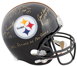 Steelers LB's (3) Lambert, Ham & Russell Signed Full Size Rep Helmet ...