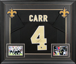 Derek Carr Authentic Signed Black Pro Style Framed Jersey Autographed ...