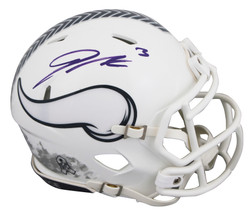 Vikings Jordan Addison Signed Salute To Service III Speed Mini Helmet ...
