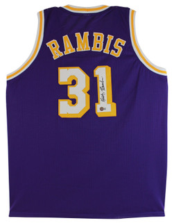 Kurt Rambis Authentic Signed Purple Pro Style Jersey Autographed BAS ...