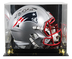 Patriots Tedy Bruschi Signed Full Size Speed Rep Helmet W/ Case BAS ...