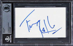 Tim Roth Reservoir Dogs Signed 3x5 Index Card Autographed BAS Slabbed 2