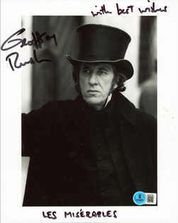 Geoffrey Rush Les Misérables "With Best Wishes" Signed 8x10 Photo BAS # ...