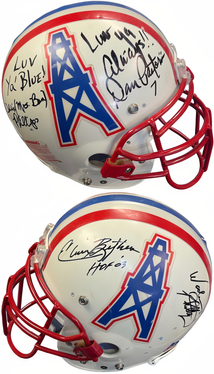 1980’s Houston Oilers Game Used Signed Riddell Af 2 Proline Helmet–4 ...