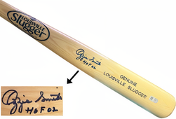 Ozzie Smith Signed Louisville Slugger Blonde Pro Baseball Bat W/Hof 02 ...