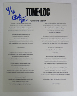 Funky Cold Medina Version 3 - Tone-Loc (Signed Book)