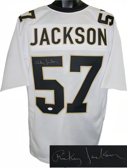 Rickey Jackson Signed White Tb Custom Stitched Pro Style Football ...