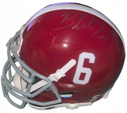 Blake Sims Signed Alabama Crimson Tide Riddell Ncaa #6 Mini Helmet Coa ...