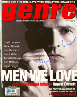 Rupert Everett Authentic Signed Genre Magazine Cover December 1999 BAS ...