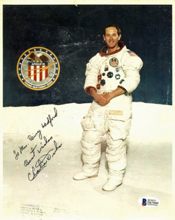 Charles Duke NASA Press Photo Authentic Signed 8x10 w/ Inscription BAS ...
