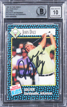 John Daly Authentic Signed 1992 SI For Kids II #52 Card Auto 10! BAS ...