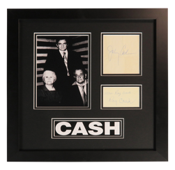 Johnny Cash and Parents Signed Framed Display - Johnny Cash and Parents ...