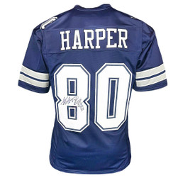 Alvin Harper Signed 2x SB Champs Inscription Dallas Navy Football ...