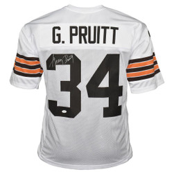 Greg Pruitt Signed Cleveland Pro White Football Jersey (JSA)