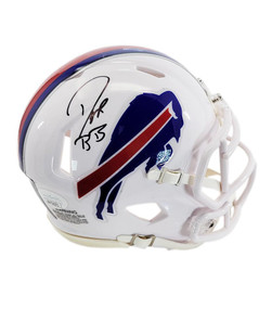 Don Beebe Signed Buffalo Bills Speed Mini Football Helmet (JSA)