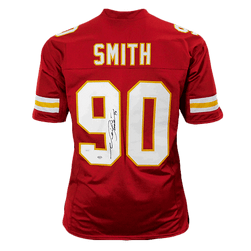 Neil Smith Signed Kansas City Pro Edition Red Football Jersey (JSA)
