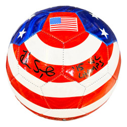 Hope Solo Signed '15 WC Champs Inscription Team USA Soccer Ball (JSA)