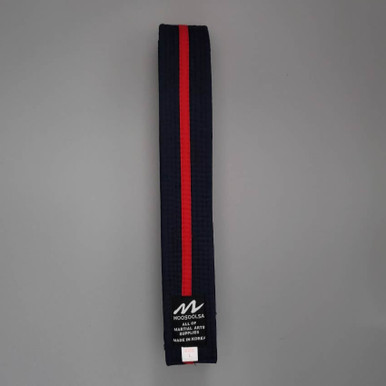 Navy Blue (Red Stripe) Belt with embroidery - 5cm(2inches) width