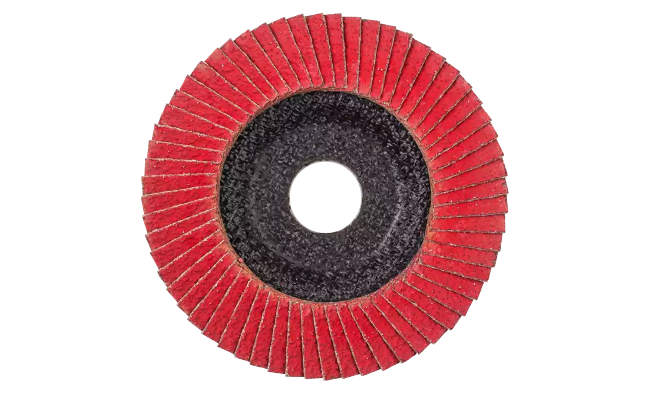 PFERD 61082 Polifan Flap Disc | 7/8" Arbor Hole | 4-1/2" Diameter | Ceramic Oxide 36 Grit | Type ...