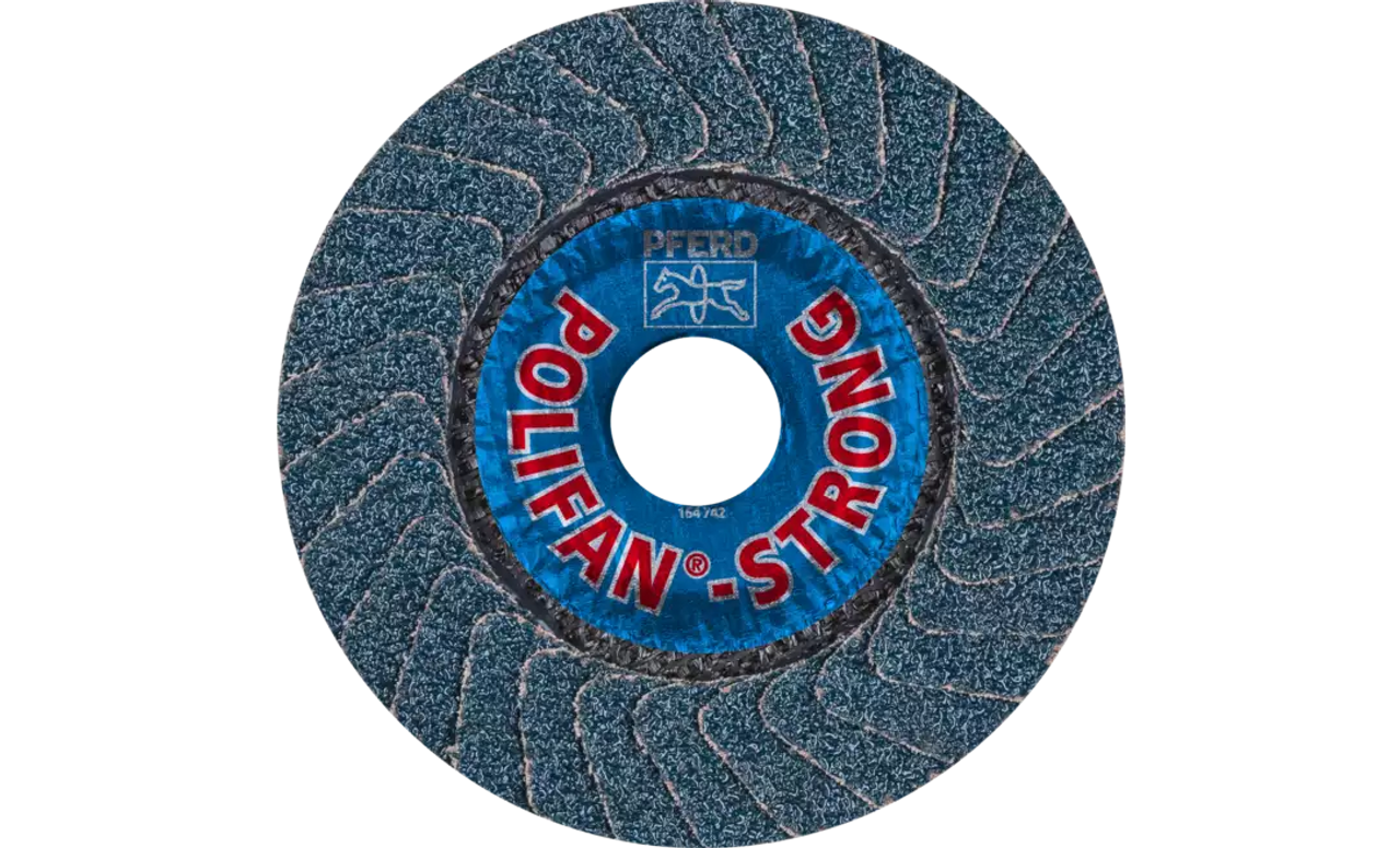 PFERD 62945 Polifan Flap Disc | 7/8" Arbor Hole | 4-1/2" Diameter | Aluminum Oxide 36 Grit ...