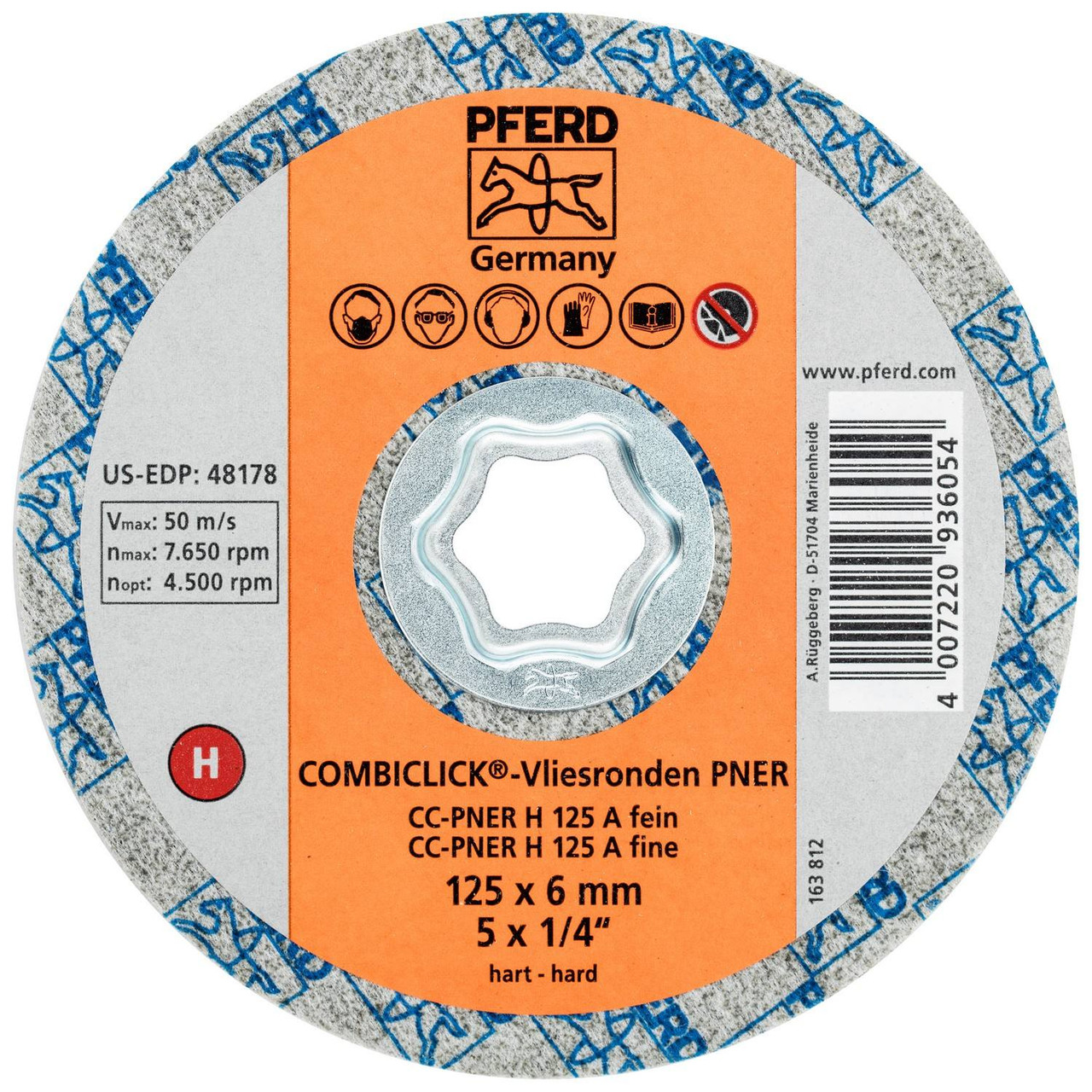 Pferd 5" COMBICLICK Unitized Disc | 48166 | Silicon Carbide | Fine Soft